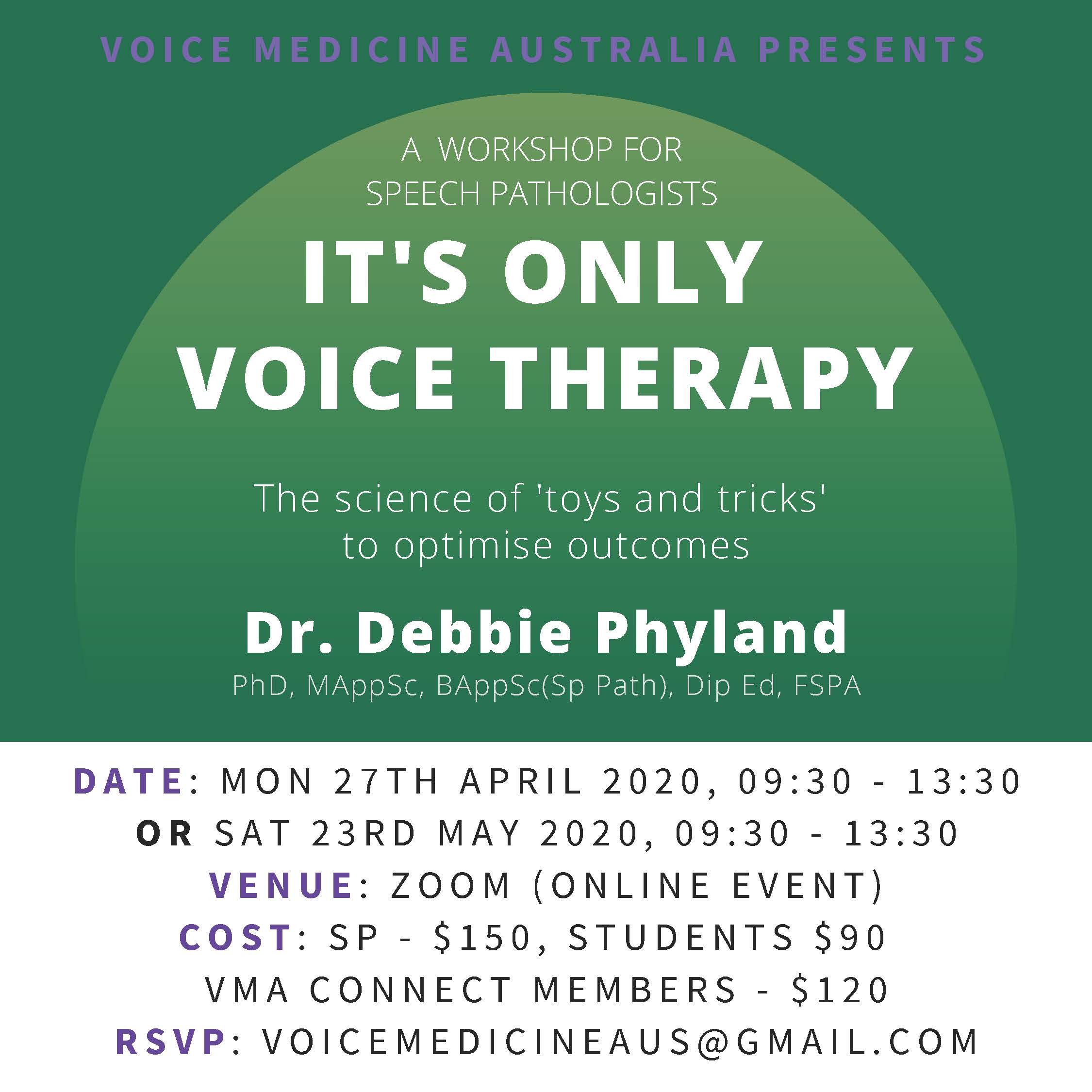 It's Only Voice Therapy | Voice Medicine Australia